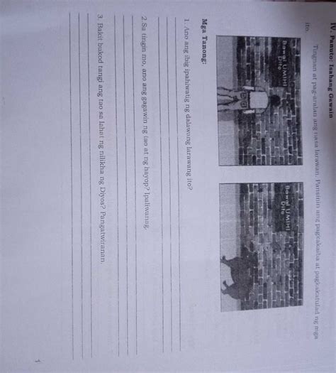 IV Panuto Isahang Gewain Tingnan At Pag StudyX