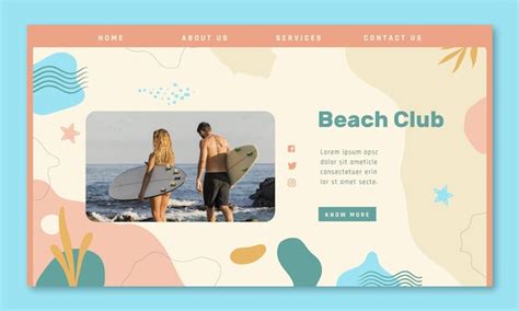 Premium Vector Hand Drawn Surf Template Design
