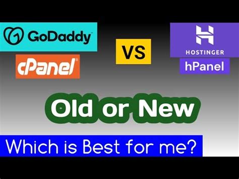 Difference Between CPanel And HPanel GoDaddy CPanel Vs Hostinger HPanel Cpanel Hpanel YouTube