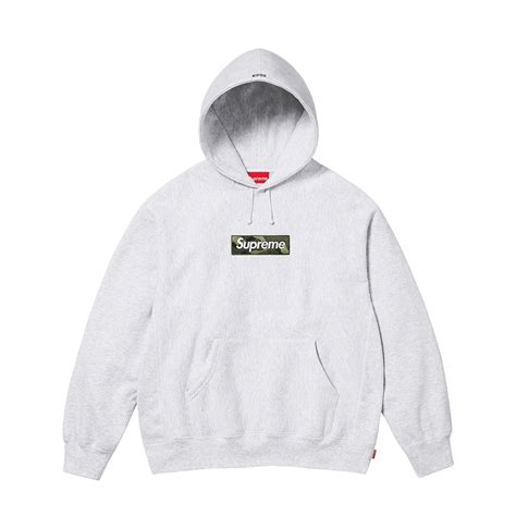Supreme Box Logo Hoodie Fw23 Ash Grey — Kick Game