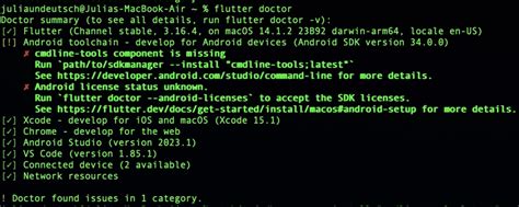 Android Cmdline Tools Component Is Missing Flutter Installation Issue