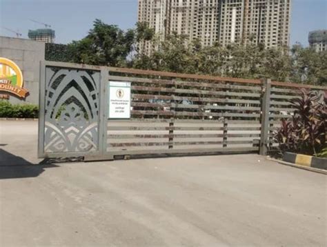 Grey Gi Galvanized Iron Sliding Gate For Factory 8x3 Feet At ₹ 1100sq Ft In Mumbai