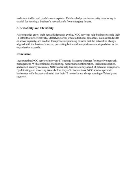 The Role Of Ai Noc Noc Services In Proactive It Network Management Docx