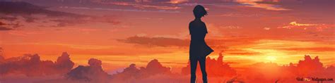 Anime Girl Watching Scenery Alone 2k Wallpaper Download