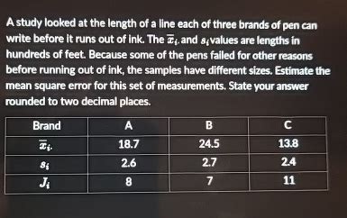 Solved A Study Looked At The Length Of A Line Each Of Three Chegg Com