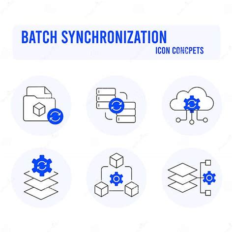 Data Batch Synchronization Icon Batch Data Transfer Icon Synchronize