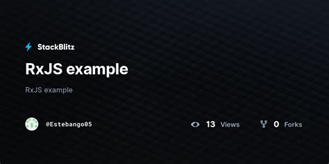 RxJS Example StackBlitz