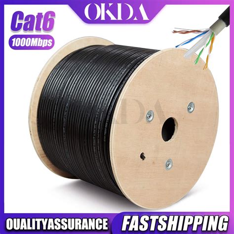 Okda 300m 305m Cat6 Outdoor Cable Utp Ethernet Lan Cable Waterproof