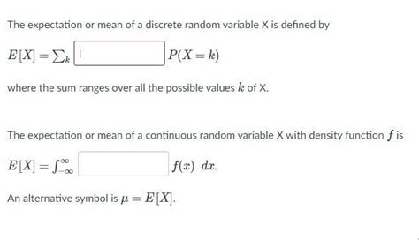 solved the expectation or mean of a discrete random variable
