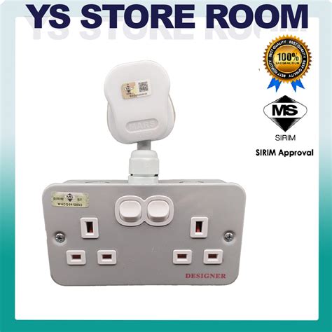 Heavy Duty T Adaptor Extension Socket Adaptor Metal Clad Double Shopee Malaysia