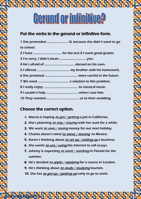 Infinitivo E Gerundio Ingles REVOEDUCA