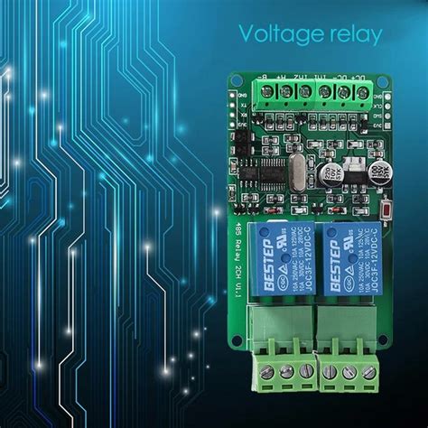 Modbus Rtu 2 Way 12v Relay Module Switch 2 Way Relay Output Rs485