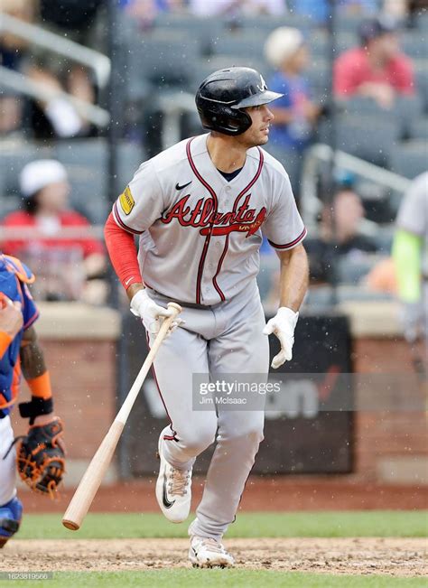 Matt Olson Of The Atlanta Braves Follows Through On His Eighth Inning
