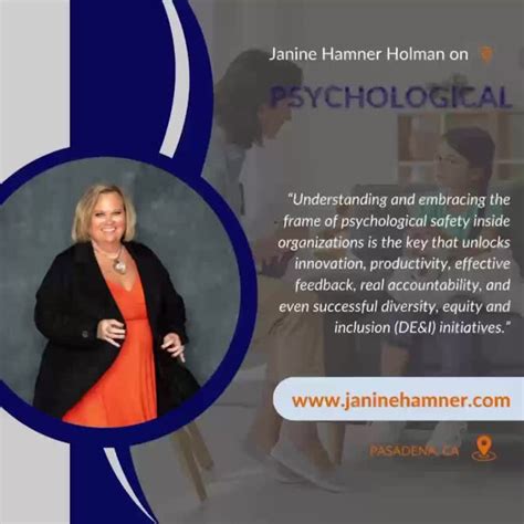 Speaking To A Group On Psychological Safety Janine Hamner Holman