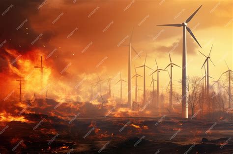 Premium Ai Image A Dramatic Image Of A Fire Burning In A Field With