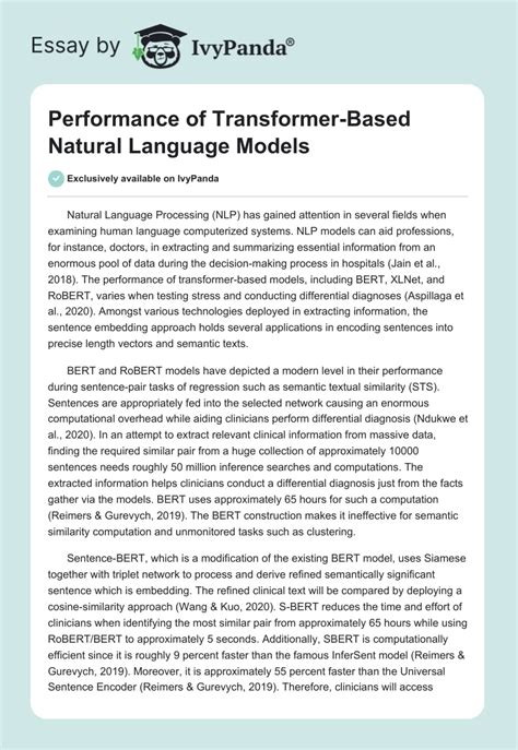 Transformer Based Natural Language Models Words Research Paper