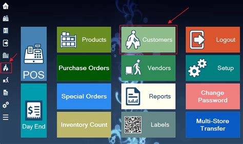 Accessing The Customers Menu Woopos Support