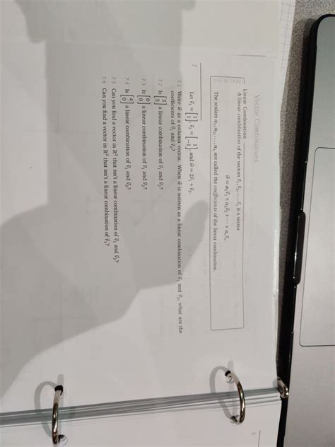 solved vector combinations linear combination a linear