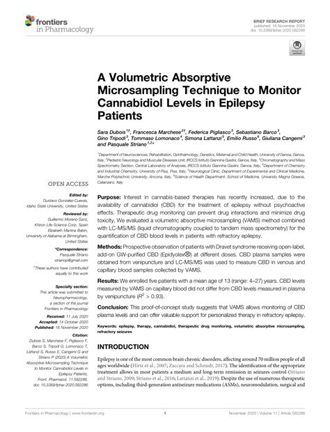 Pdf A Volumetric Absorptive Microsampling Technique To Monitor