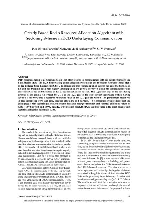 Pdf Greedy Based Radio Resource Allocation Algorithm With Sectoring