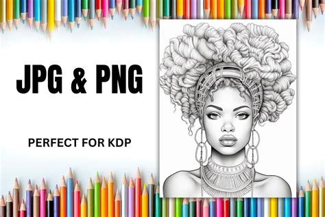 African American Woman Coloring Page 136 Graphic By Whimsy Girl