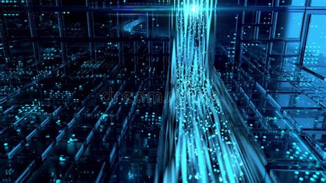 Neural Network Of Big Data And Artificial Intelligence Circuit Board In