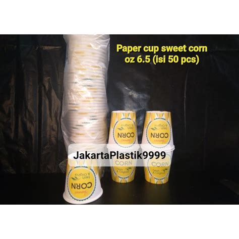 Jual Paper Cup 6 5 Oz Isi 50 Pcs Gelas Kertas Jasuke Mini Shopee Indonesia