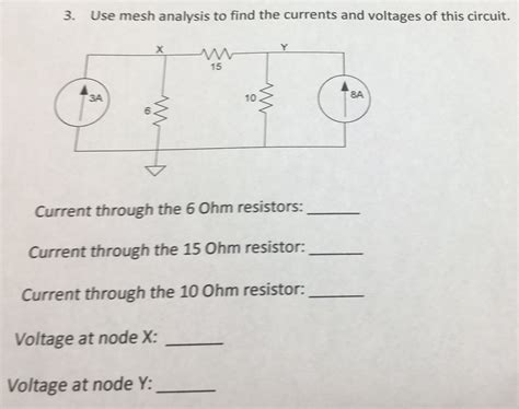 Solved Use Mesh Analysis To Find The Currents And Voltages