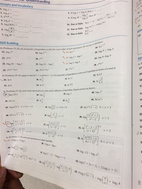 solved in problems 13 28 use properties of logarithms to