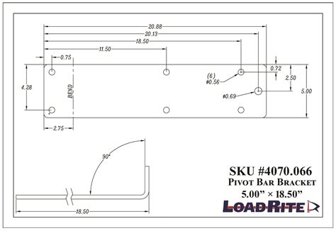 Pivot Bar Bracket 5 00 × 18 50 Load Rite Trailers