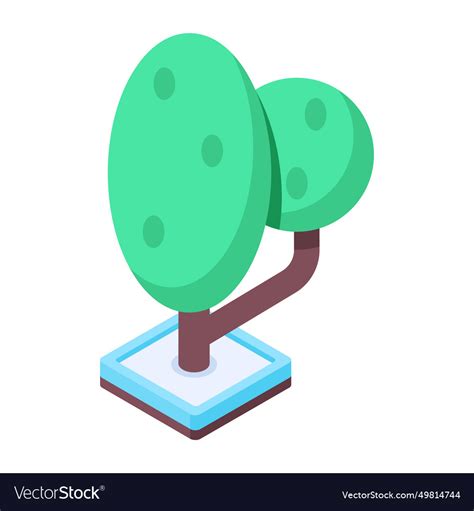Download Isometric Icon Garden Tree Royalty Free Vector