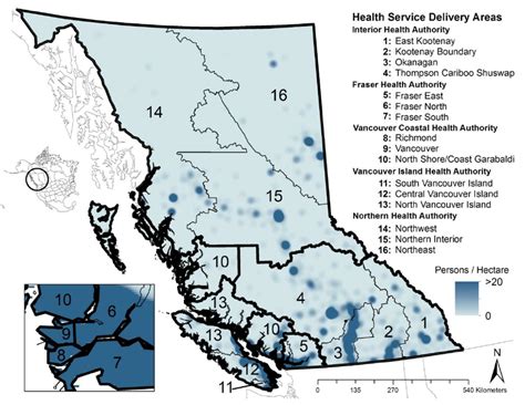 British Columbia Population Density Map