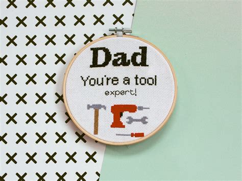 Dad Cross Stitch Pattern Funny Fathers Day T From Daughter Etsy
