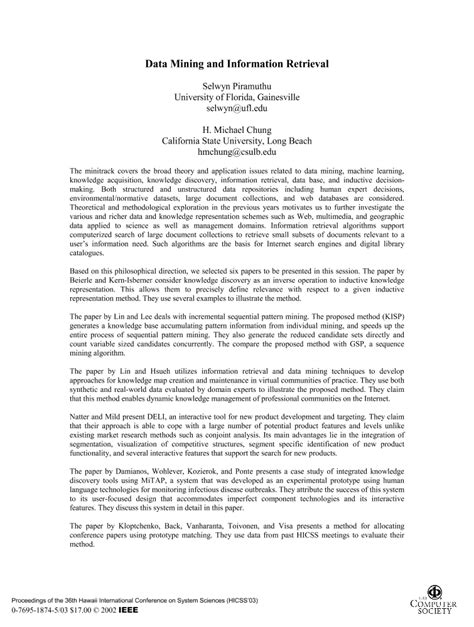 Data Mining And Information Retrieval Ieee Conference Publication Ieee Xplore