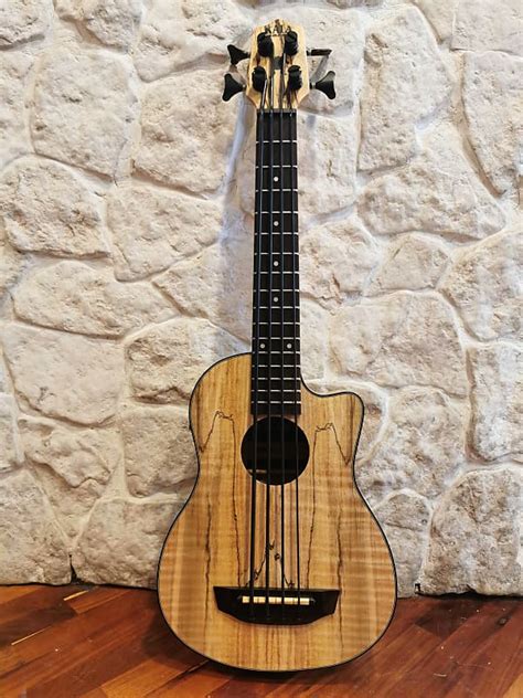 Kala U Bass Spalted Maple Fretted 2023 Natural Reverb