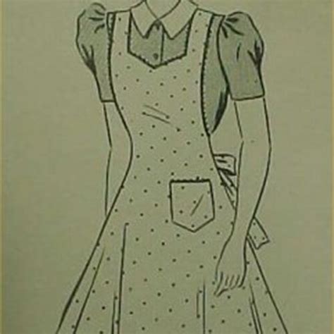 Vintage Bib Apron Full Size Pattern Bust 42 Coverall Style Etsy