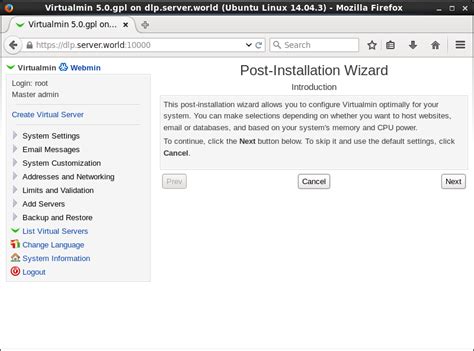 Ubuntu Lts Install Virtualmin Server World