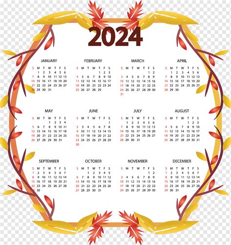 Calendario 2024 Png PNGWing