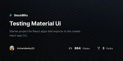 Testing Material Ui Stackblitz