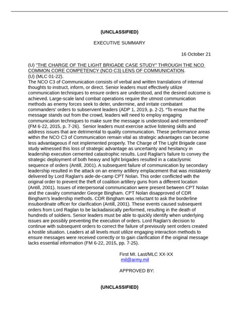 Mlc Dl Exsum Practice Docx Pdf Communication Military