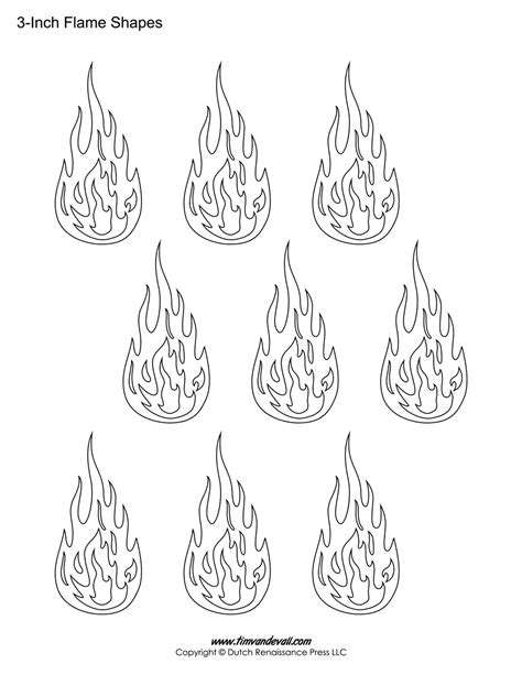 Printable Flames Template