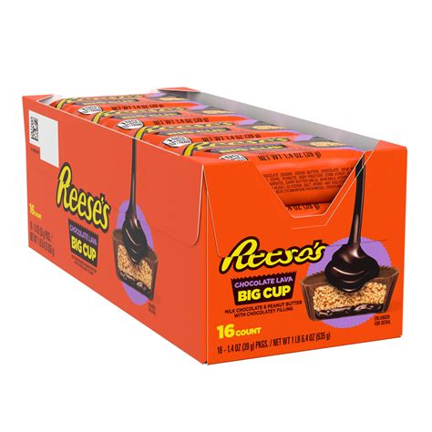 Reeses Big Cup Chocolate Lava Milk Chocolate Peanut Butter Cups Candy Packs 1 4