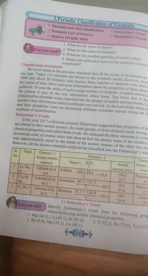 2 Periodic Classification Of Elements Elements And Their Classification