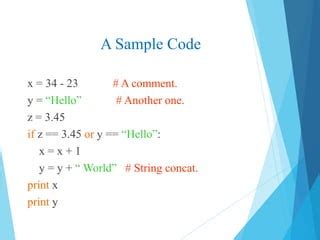 Phython Programming Language Ppt