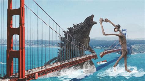 Godzilla Vs Siren Head In Real Life Part Golden Gate Bridge