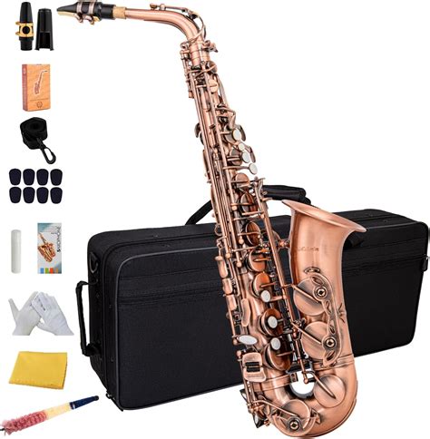 Aisiweier Gold E Flat Alto Saxophone Brass Engraved Eb E