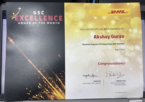 Akshay Gurav On Linkedin Starofthemonth Grateful Dhlglobalforwarding Achievement Teamwork