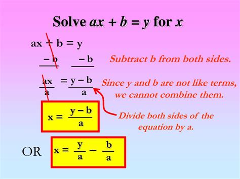 Ppt Solving Literal Equations Powerpoint Presentation Free Download
