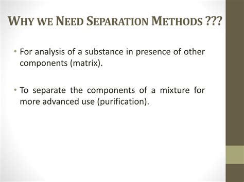 Solution Introduction To Separation Methods Studypool