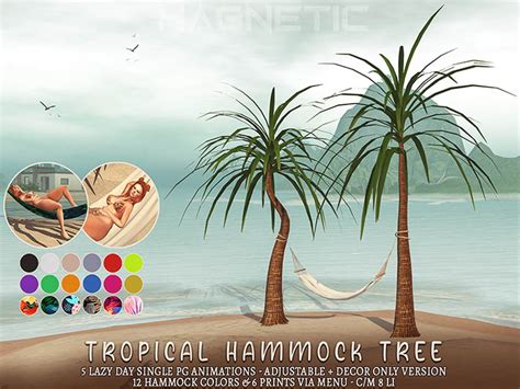 Second Life Marketplace Magnetic Tropical Hammock Tree
